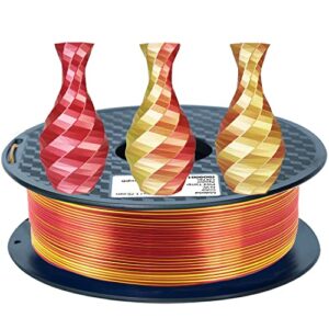 echen pla filament 1.75mm, 3d printer filament dual color filament, silk gold red 3d printing filament 1kg/2.2lb