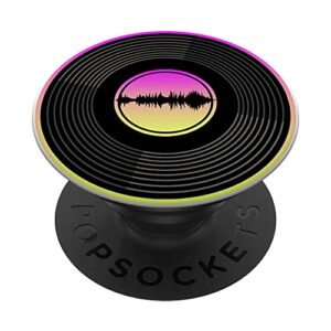 vinyl record lp music lover soundwave equalizer vinyl popsockets swappable popgrip