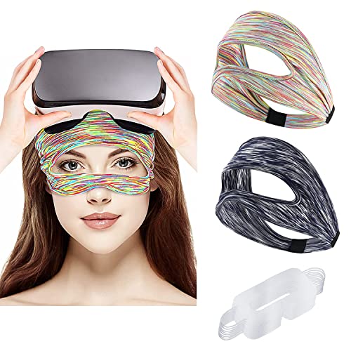 VR Eye Mask Sweat Band for Meta/Oculus Quest 2 Accessories,Breathable Adjustable Size Mesh VR Face Cover Use for Virtual Games Workouts Supernatual