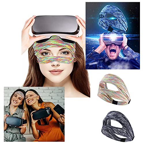 VR Eye Mask Sweat Band for Meta/Oculus Quest 2 Accessories,Breathable Adjustable Size Mesh VR Face Cover Use for Virtual Games Workouts Supernatual