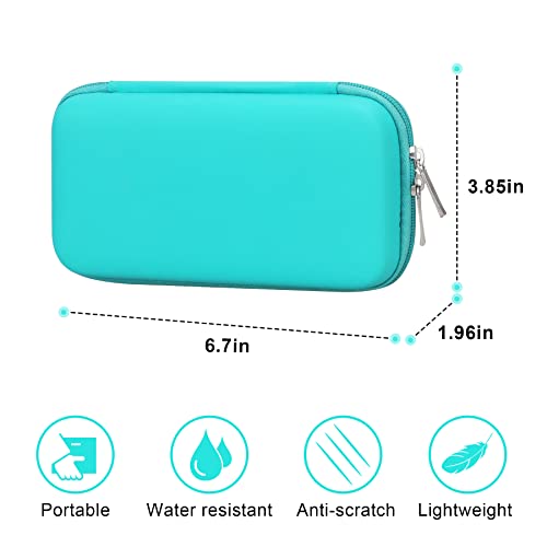 Elonbo Hard Travel Case for 3Doodler Start+ Essentials (2022) 3D Pen Set for Kids, 3D Printing Pens Storage Organizer Holder, Extra Mesh Pocket Fits Plastic Filament, Charger. Turquoise (Case Only