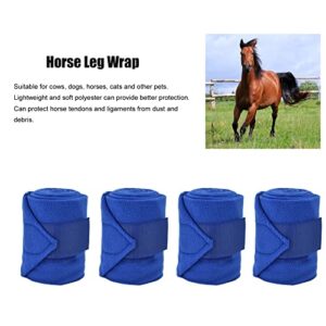 FOUF Horse Leg Warp, 4Pcs Self Adhesive Bandage Wrap Universal Size Leg Wraps, Horse and Pony Durable Nylon Leg Ice Gel Boot Wrap Cold Therapy for Hock, Ankle, Knee, Legs, Boots, and Hooves, Blue