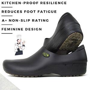 Chef Shoes for Women - Slip Resistant - StickyPro Food Service Kitchen Shoes (7.5, Black)