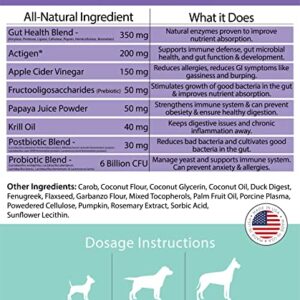 Googipet Probiotics for Dogs - Dog Probiotics and Digestive Enzymes - Natural Dog Probiotic Chews W/Prebiotics & Pumpkin, Helps Dog Diarrhea, Constipation, Digestion, Allergies & Immunity