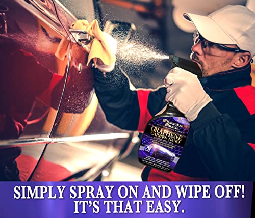 Milwaukee Muscle - 22oz Graphene Ceramic Coating Detail Spray Wax - The Best Protection Against Scratches, Swirls, Paint Chips, No Buff, 6 month Protection, Insane Shine, & Stronger than Car Wax.