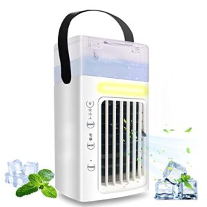 portable air conditioner fan 1000ml water tank 3-level adjustment for continuous cooling for 8 hours 4-color water tank is full of technology suitable for home、 bedroom、camping、office