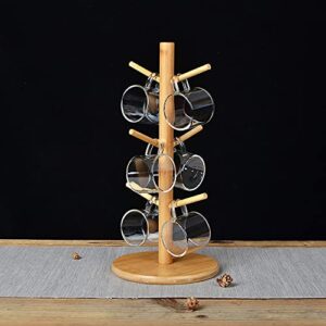 12 inch Wood Scrunchie Holder Organizer Stand Coffee Mug Holder Jewelry Display Stand Hair Ties Hair Band Holder Coffee Cup Holder Tree Rack Stand