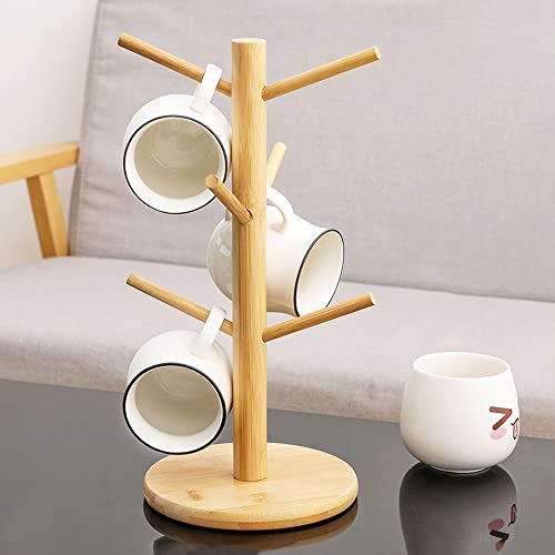 12 inch Wood Scrunchie Holder Organizer Stand Coffee Mug Holder Jewelry Display Stand Hair Ties Hair Band Holder Coffee Cup Holder Tree Rack Stand