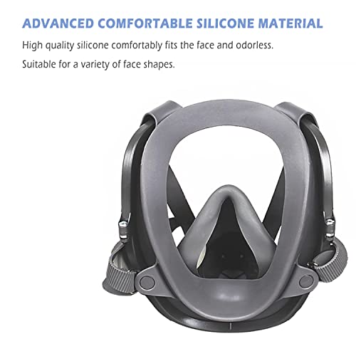 Full Face Respirаtor, Compatible with 40 mm Filter Canister and Activated Carbon Air Filter for Industrial, Welding, Polishing, Chemical Handling, Painting