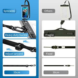 Syncwire IPX8 Waterproof Phone Pouch with Lanyard 2 Pack & IP68 Waterproof Fanny Bag with Adjustable Waist Strap 2 Pack for iPhone Samsung Galaxy and More, Beach Accessories, vacation must haves