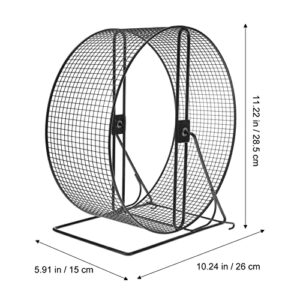 UKCOCO Hamster Exercise Wheel- Metal Hamster Wheel Hamster Running Wheel, Wire Mesh Gerbil Wheel Hamster Toy with Bracket, Silent Jogging Wheel for Hamsters Squirrel