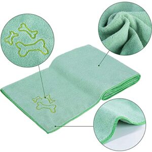 SUMEINA Pet Grooming Towel Collection Absorbent Microfiber X-Large, 40x20, Embroidered Pack of 3