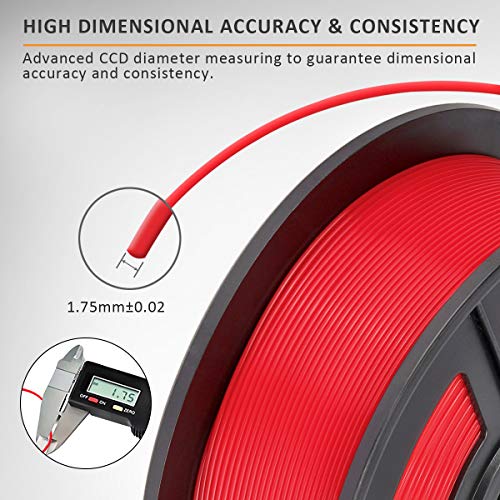 SUNLU 3D Printer Filament Dryer S2 Black and 1KG PLA Filament 1.75mm Red