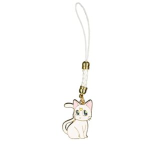 showkanbay fashion cute straps decor lanyards kawaii phone charm keys mobile phone headphone strap hanging rope smartphone charms (white cat)