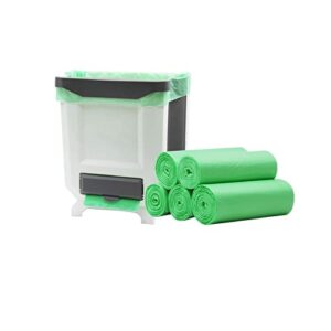 hanging trash can and dedicated biodegradable trash bags 5 rolls