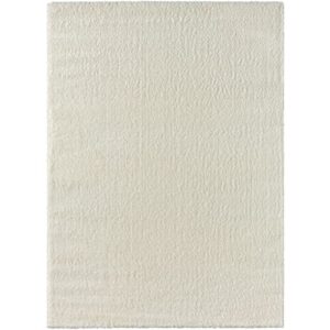 LUXE WEAVERS Fluffy Shag White 5x7 Area Rug for Bedroom, Kids Room Soft Plush Non-Shed Carpet