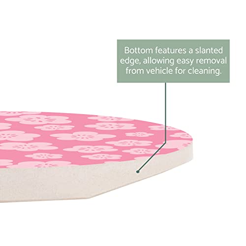 Floral Bubblegum Pink 2.75 x 2.75 Ceramic Car Coasters Pack of 2