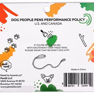 MilkToast Brands Funny Dog People Pens, A snarky gag gift for pet owners or coworkers, Black pens DG101 5 Count (Pack of 1)