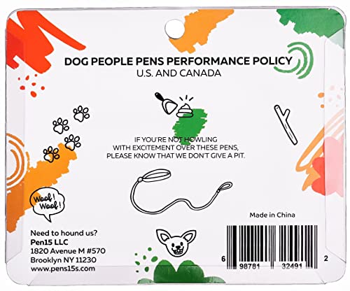 MilkToast Brands Funny Dog People Pens, A snarky gag gift for pet owners or coworkers, Black pens DG101 5 Count (Pack of 1)