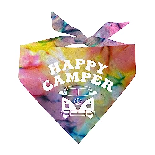 Happy Camper Summer Dog Bandana (Rainbow Scrunch, OS 799)