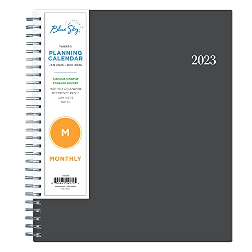 Blue Sky 2023 Monthly Planner, January - December, 8" x 10", Flexible Cover, Wirebound, Passages (142074)