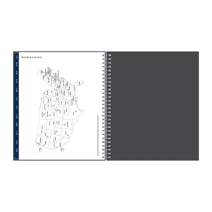 Blue Sky 2023 Monthly Planner, January - December, 8" x 10", Flexible Cover, Wirebound, Passages (142074)