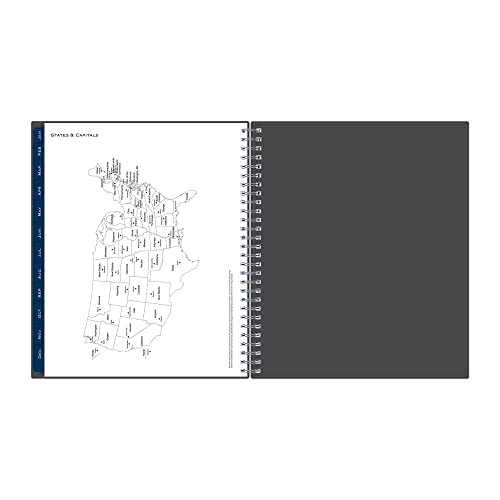 Blue Sky 2023 Monthly Planner, January - December, 8" x 10", Flexible Cover, Wirebound, Passages (142074)