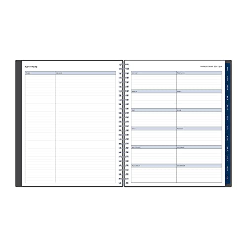 Blue Sky 2023 Monthly Planner, January - December, 8" x 10", Flexible Cover, Wirebound, Passages (142074)