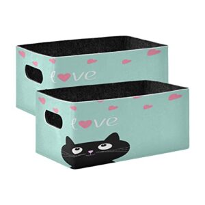 cute cartoon cat storage basket felt storage bin collapsible towel storage decorative baskets organizer for clothes towels magazine