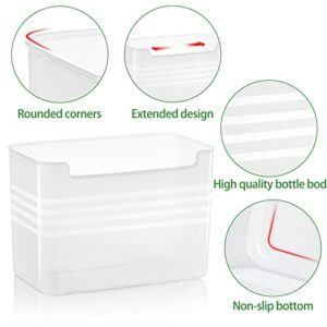 Poeland Refrigerator Organizer Box, Fridge Side Door Storage Containers Plastic Translucent Pack of 3