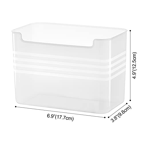 Poeland Refrigerator Organizer Box, Fridge Side Door Storage Containers Plastic Translucent Pack of 3