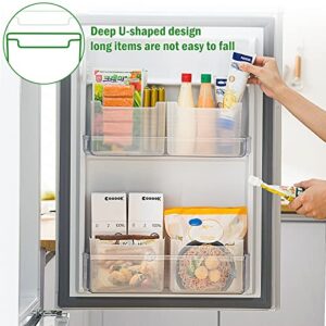 Poeland Refrigerator Organizer Box, Fridge Side Door Storage Containers Plastic Translucent Pack of 3