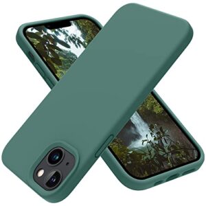 otofly designed for iphone 14 case, silicone shockproof slim thin phone case for iphone 14 6.1 inch (pine green)