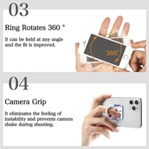 Bunker Ring Edge, Cell Phone Ring Grip Stand, 360°Rotation Metal Ring, Compatible with Most Smartphones (Blush Gold)