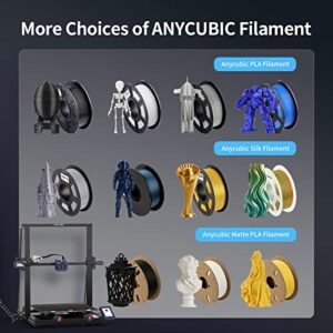 (Matte White Filament Bundle) Anycubic Kobra Max 3D Printer Auto Leveling and ANYCUBIC PLA 3D Printer Filament