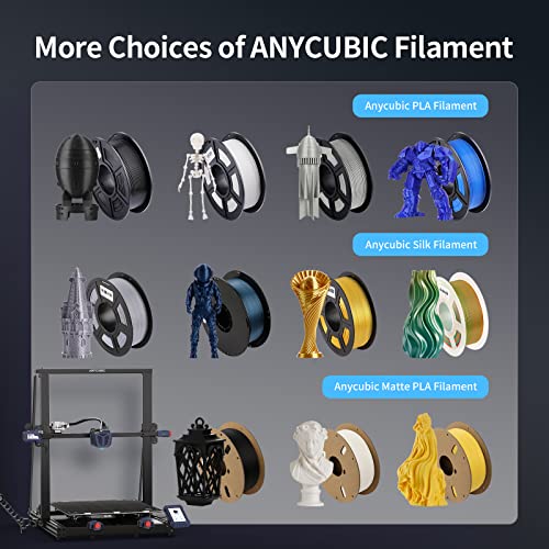 (Matte White Filament Bundle) Anycubic Kobra Max 3D Printer Auto Leveling and ANYCUBIC PLA 3D Printer Filament