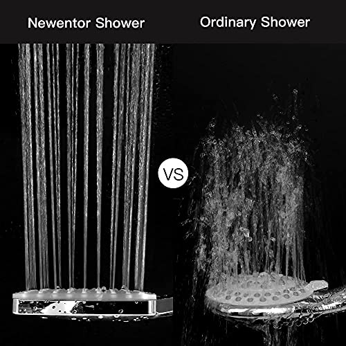 Detachable Shower Head High Pressure, Modern Square Handheld Shower Head, Adjustable Showerhead with 6 Spray Modes, Shower Sprayer for RV Camper Bathroom Shower Sprayer without Hose