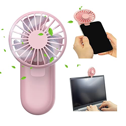 EROSHEBO Mini Clip Fan, 3 in 1 Rechargeable Portable Fan, Handheld Clip Fan for Phone, Laptop