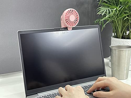 EROSHEBO Mini Clip Fan, 3 in 1 Rechargeable Portable Fan, Handheld Clip Fan for Phone, Laptop