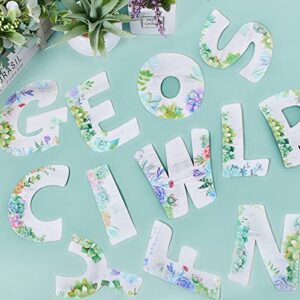 120 Pcs Succulent Bulletin Board Letters Bold Block Letters Numbers Punctuation Succulent Eucalyptus Classroom Decor Rustic Boho Plant Letters Number Accents Cutout with 7 Glue Point Dots for Office