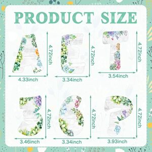 120 Pcs Succulent Bulletin Board Letters Bold Block Letters Numbers Punctuation Succulent Eucalyptus Classroom Decor Rustic Boho Plant Letters Number Accents Cutout with 7 Glue Point Dots for Office