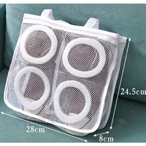 InfantLY Bright Lazy Shoes Laundry Wash Bag, Receive Washing Machine Shoes Bag Travel Shoe Protector Storage Bag Clothes Shoes Laundry Drying Organizer Bag