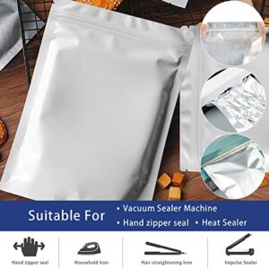 15 Pack Mylar Bags for Food Storage 5 Gallon, Resealable Stand Up Heat Sealable Bags with Zipper for Rice, Grains, Coffee Beans and Emergency Long Term Food Storage (15 Pcs Bags)