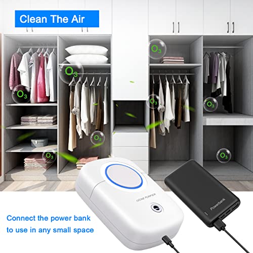 Portable Small Plug-In 100mg/h Mini Ozone Machine for Travelling,Outdoor,Rooms,Cars,Bag