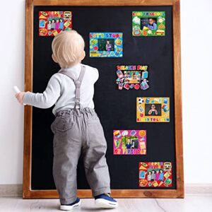 24 Pcs Welcome Back to School Picture Frame Kindergarten DIY Craft Picture Frame School Photo Frame Craft Kits for Kids Preschool Party Decoration Arts Craft Elementary Classroom Game Activities