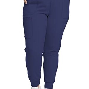 Cherokee Infinity Women Scrubs Pant Mid Rise Jogger Plus Size CK080A, 2XL, Navy