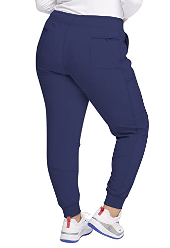 Cherokee Infinity Women Scrubs Pant Mid Rise Jogger Plus Size CK080A, 2XL, Navy