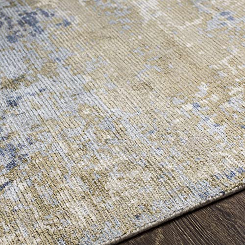 Mark&Day Area Rugs, 8x10 Zethuis Modern Medium Gray Area Rug Gray Blue Cream Carpet for Living Room, Bedroom or Kitchen (8' x 10')