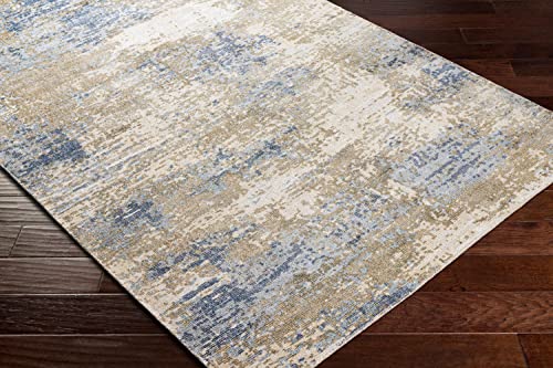 Mark&Day Area Rugs, 8x10 Zethuis Modern Medium Gray Area Rug Gray Blue Cream Carpet for Living Room, Bedroom or Kitchen (8' x 10')