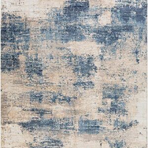 Mark&Day Area Rugs, 8x10 Zethuis Modern Medium Gray Area Rug Gray Blue Cream Carpet for Living Room, Bedroom or Kitchen (8' x 10')